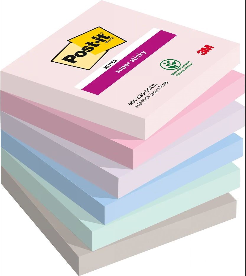 Post It 6 Blocs Notes De 90 Feuilles Super Sticky Post It Soulful